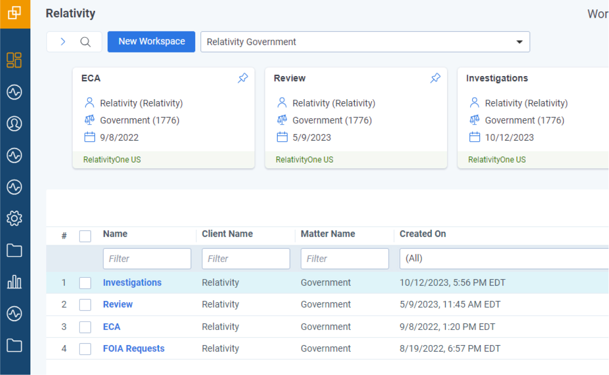 RelativityOne Government