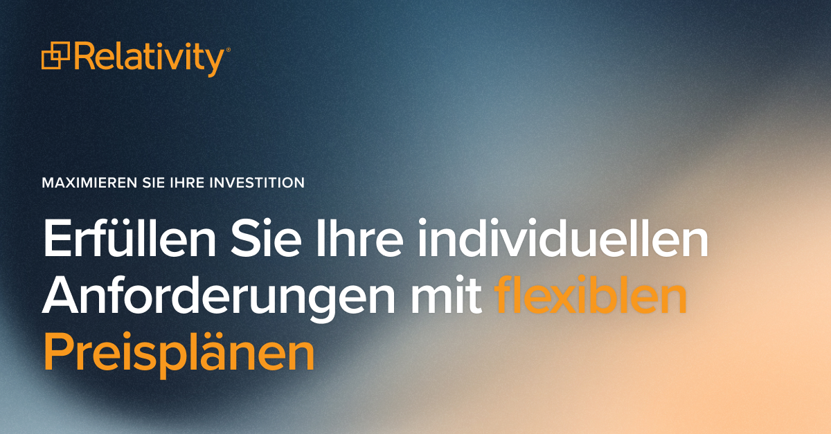 eDiscovery Software Preisgestaltung | Relativity