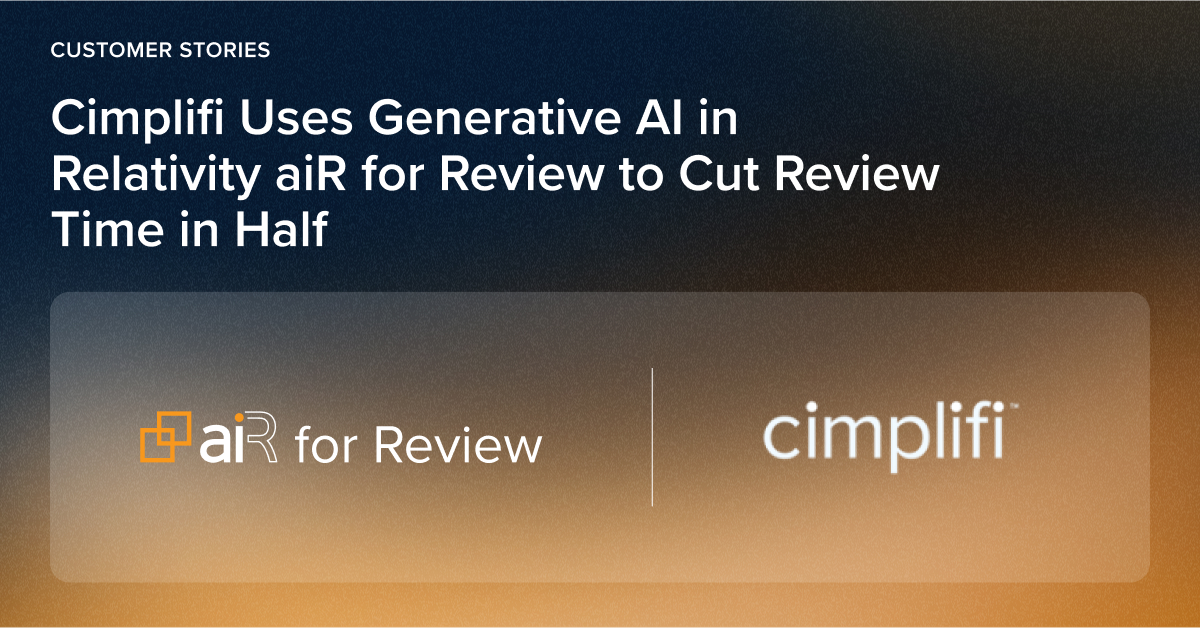 Cimplifi - Relativity aiR | Customers