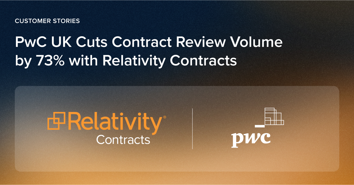 PwC UK - Relativity Contracts | Customers