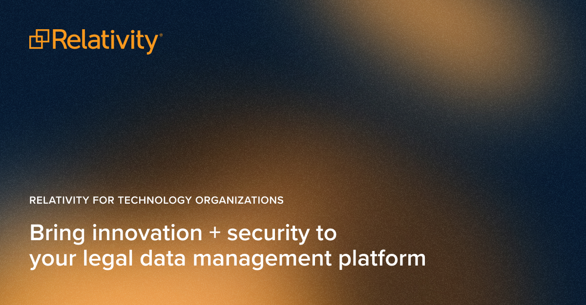 Relativity for Technology Organizations